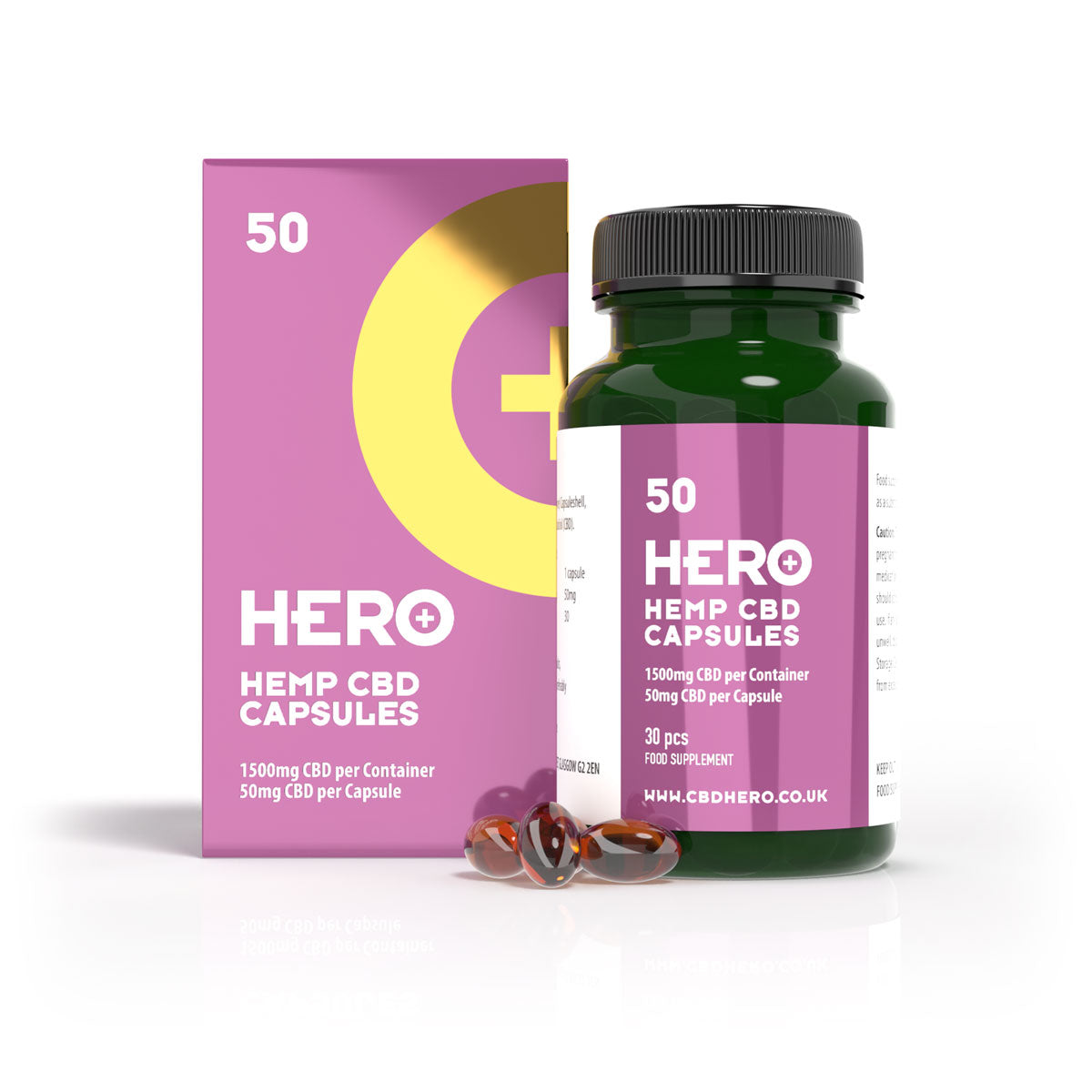 CBD Capsules | Full-Spectrum | Free Delivery | Hero+ – Hero Plus UK